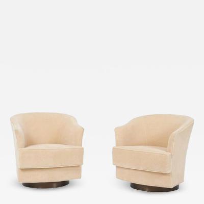John Stuart - John Stuart Swivel Chairs on Bronze Bases, 1960s