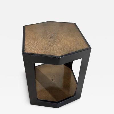 Karl Springer - Karl Springer Shagreen Side/End Table, 1980