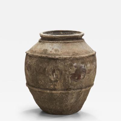Large Javanese Terracotta Jar with Rings, Indonesia Early 20th Century