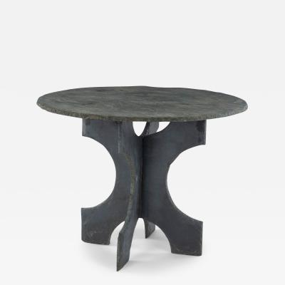 Large Round Vintage Slate Table