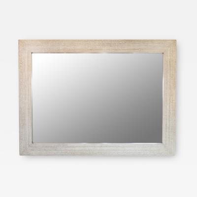 Large Textured Mirror Frame With Linen Like Finish