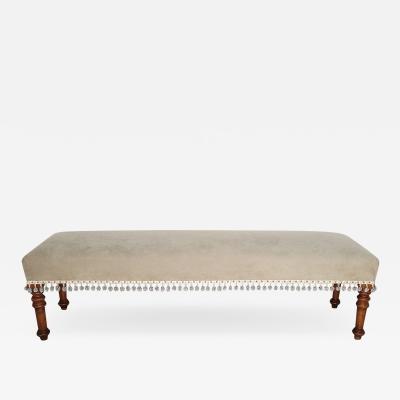 Long Victorian Upholstered Bench, circa 1890