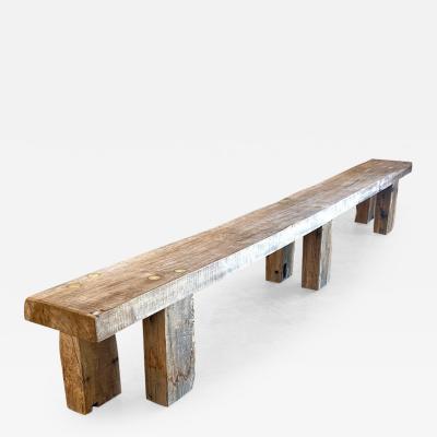MASSIVE 10FT OAK BENCH