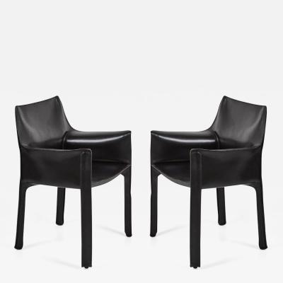 Mario Bellini - MARIO BELLINI "CAB" CHAIRS IN CARAMEL LEATHER