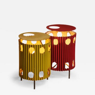 Mathieu Matégot - Mathieu Mategot pair of Java table lamps