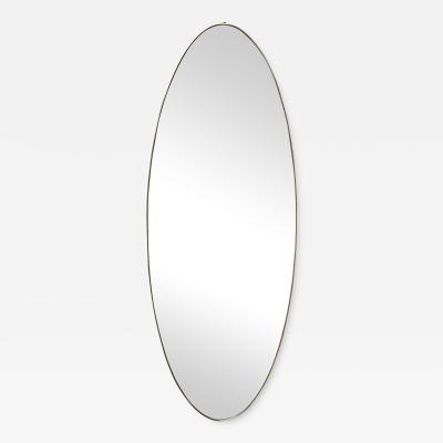 Mid-Century Modern Full-Length Brass Free Form Mirror. Italy, 1950s