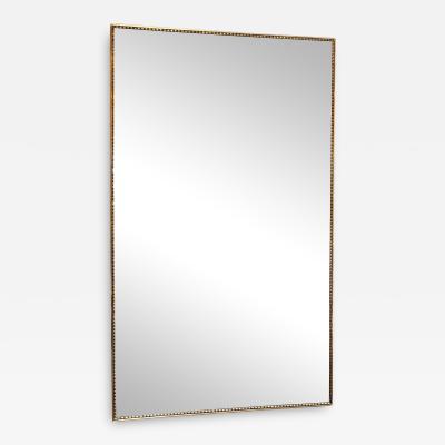 Mid Century Rectangular Brass Wall Mirror 1980s