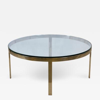 Milo Baughman - Chrome and Glass Round Coffee Table, Attributed to DIA