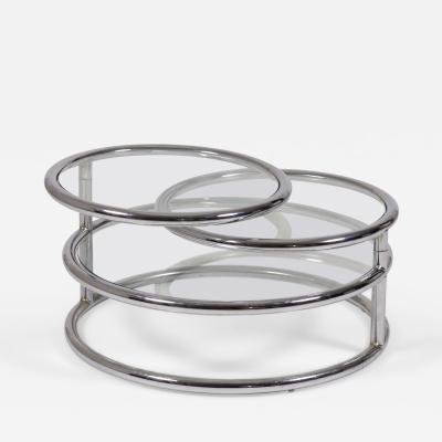 Morex Italian Space Age Convertible Articulating Chrome Coffee Tables