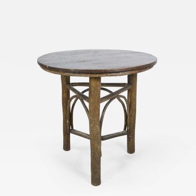 Old Hickory Three Legged Round Table