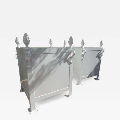Pair French Style Steel and Cast Iron Orangerie Planter Boxes in ...