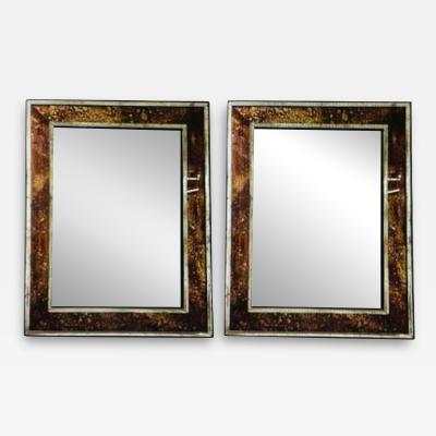 Pair of Hollywood Regency Tortoise Shell Mirrors, Wall, Console Over ...