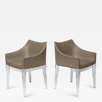 Phillipe Stark Mademoiselle Upholstered Faux Leather Chairs