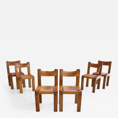Pierre Chapo - Set of Six Dining Chairs by Pierre Chapo