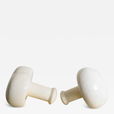 Robert Kuo - Set of Mushroom Sculptures in Cream Lacquer by Robert Kuo, Limited Edition