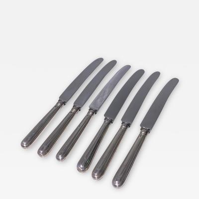 Set of 6 Georgian Thread Knives, London 1817, Robert Peppin