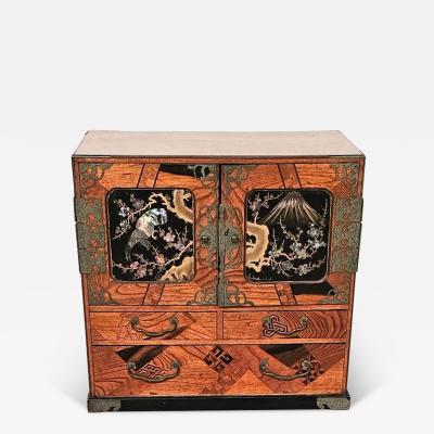 Small Inlaid and Lacquered Chest, Japan circa 1880