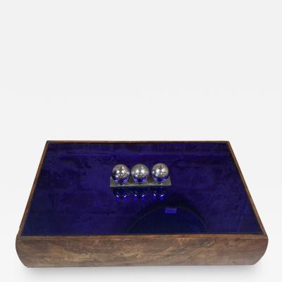Vintage Blue Decorative Box Italy 1970s