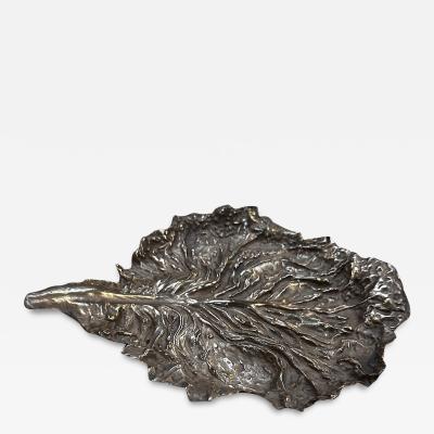 Vintage Decorative Italian Brass Casting Leaf 1960s