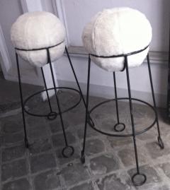 Jean Royère - Jean Royère are documented set of 4 model 'yoyo' bar stools