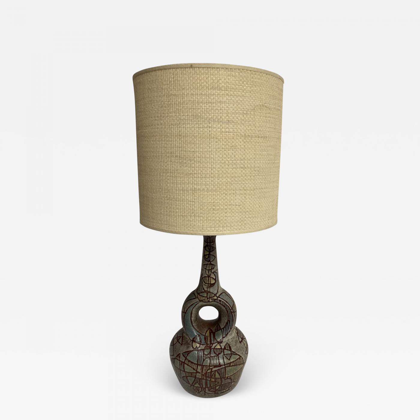 Accolay Pottery - 1950's Tall Ceramic lamp by Accolay