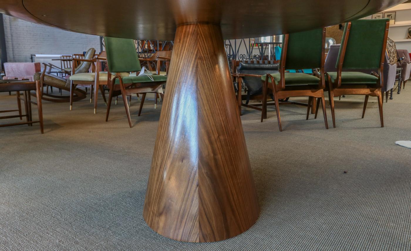 Adesso Studio - Custom Mid-Century Style Walnut Oval Dining Table With ...