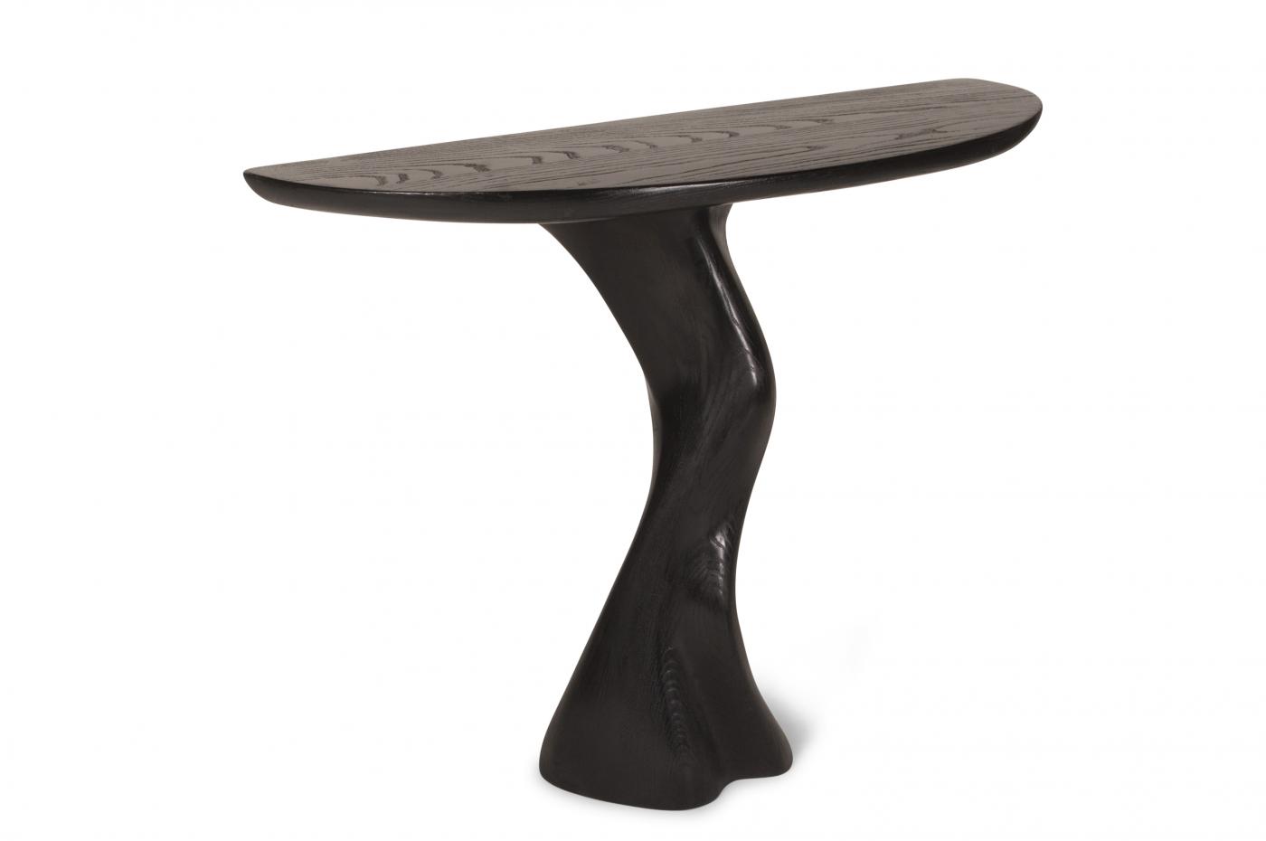 Amorph - Haya Console Table, Solid Wood, Ebony stained, Wall Mounted
