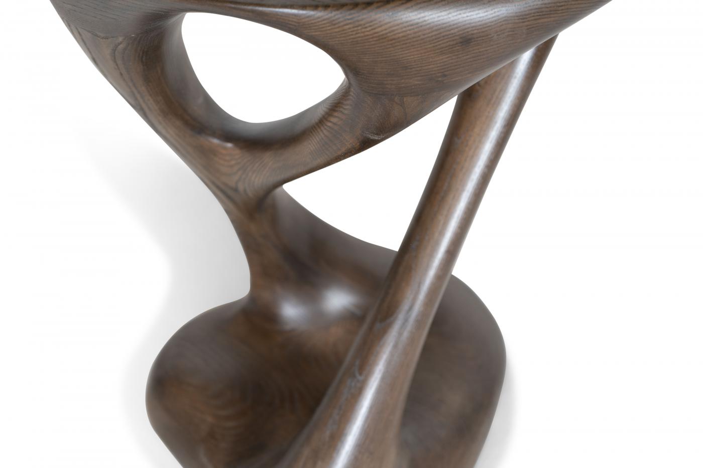 Amorph - Sasha Side Table, Solid Ash wood Graphite Walnut stain by Amorph