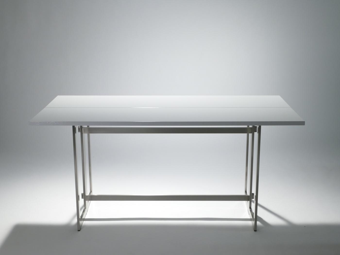 Artelano - Italian Mid-century white lacquer extending console table 1970s