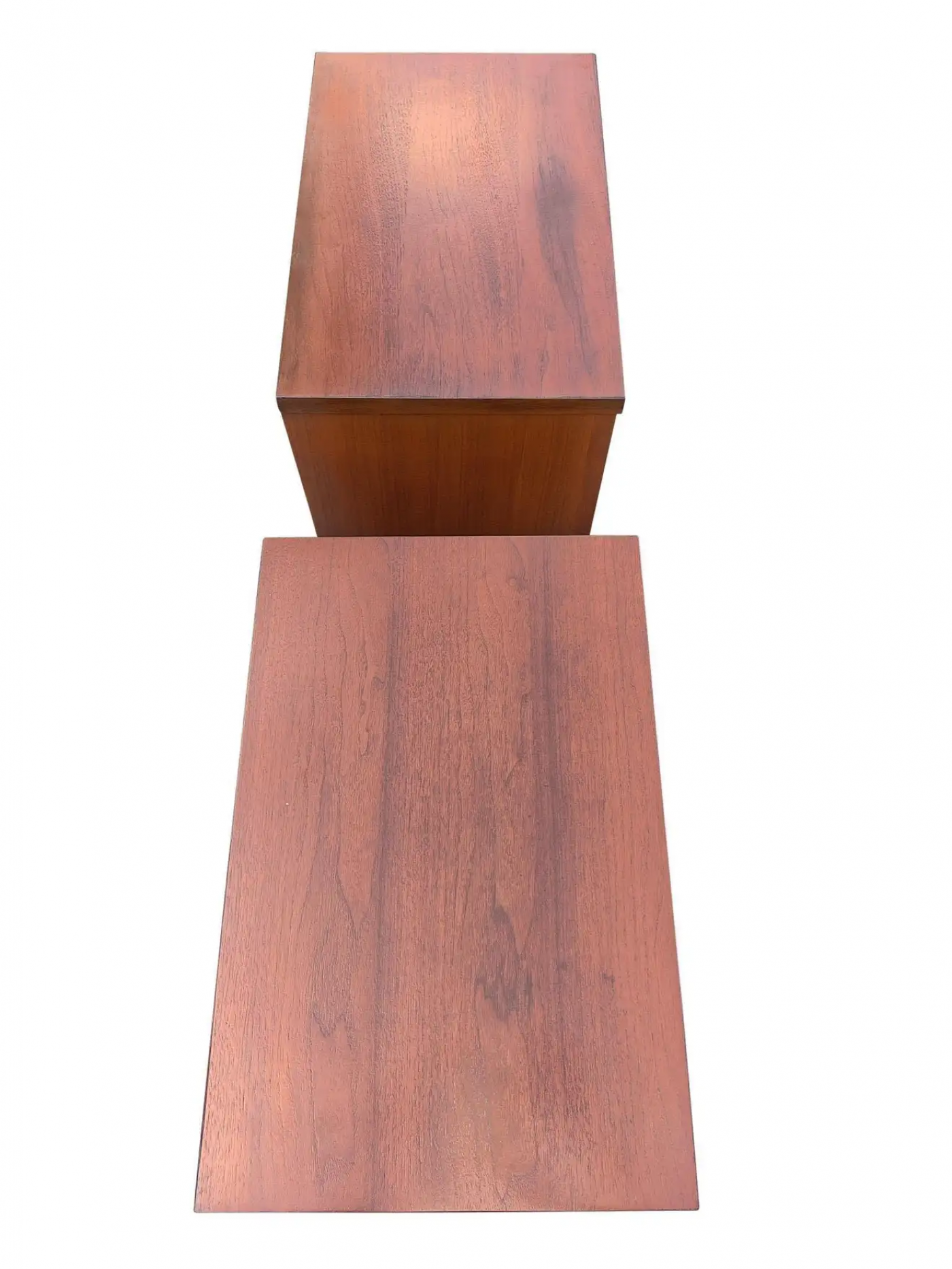 Basic Witz Furniture - Basic Witz Pair Mid-Century Walnut Olive-Burl ...