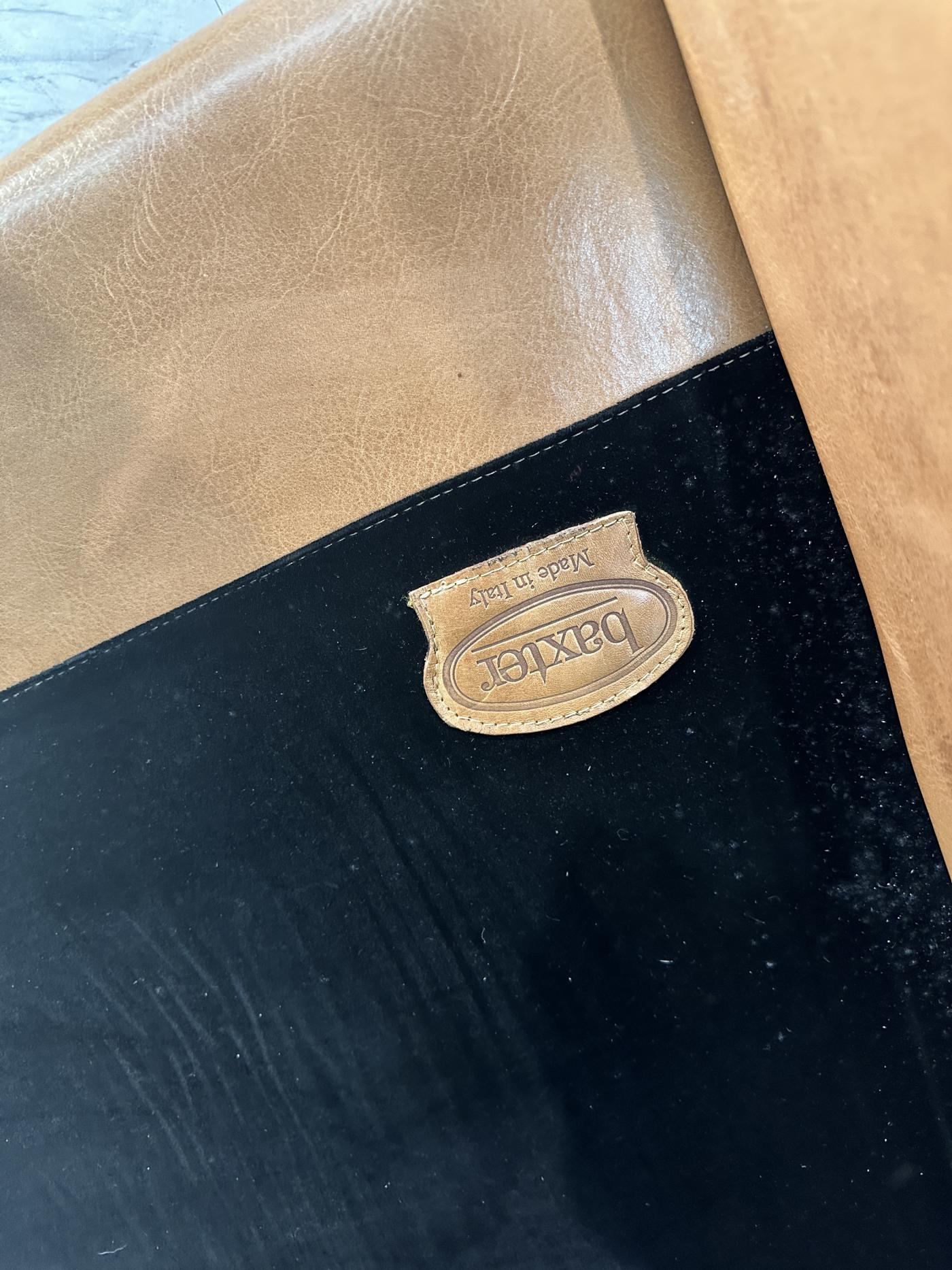 Baxter Wood - Mid Century Baxter Italian Leather Sofa 1950s