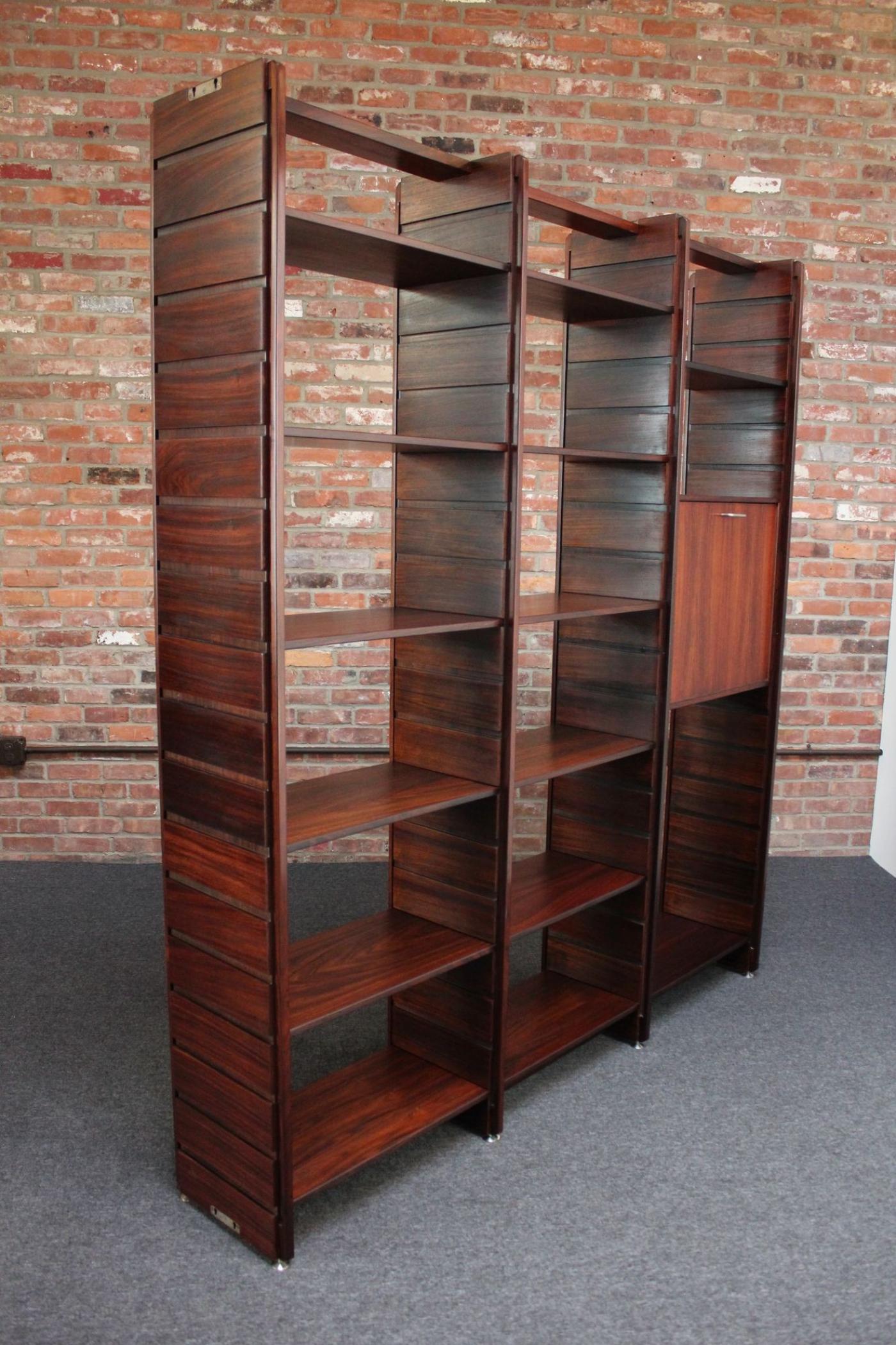 Bernini - Italian Modern Rosewood Wall Unit/Bookcase by Gianfranco ...
