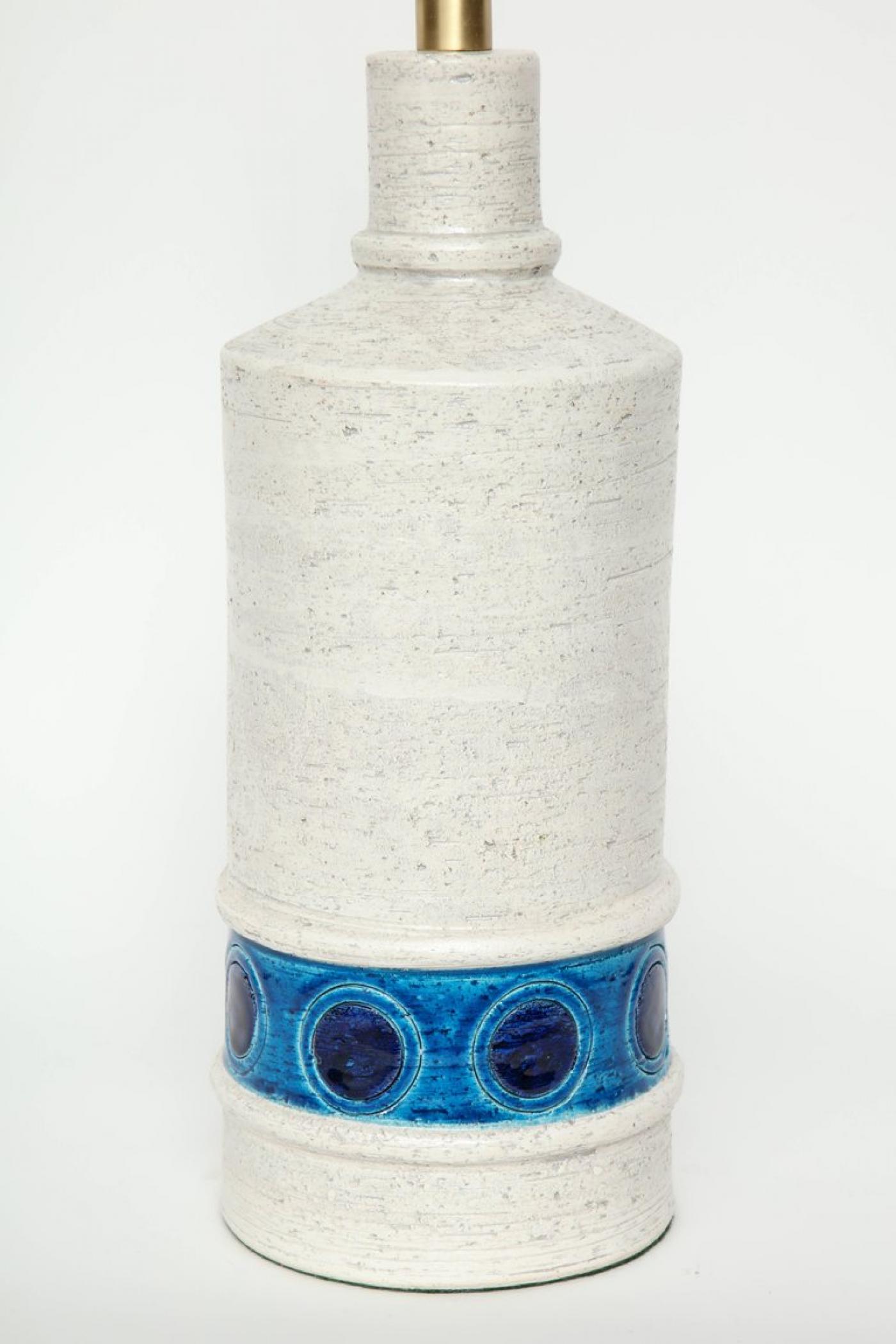 Bitossi - Bitossi Bone White, Blue Ceramic Lamps