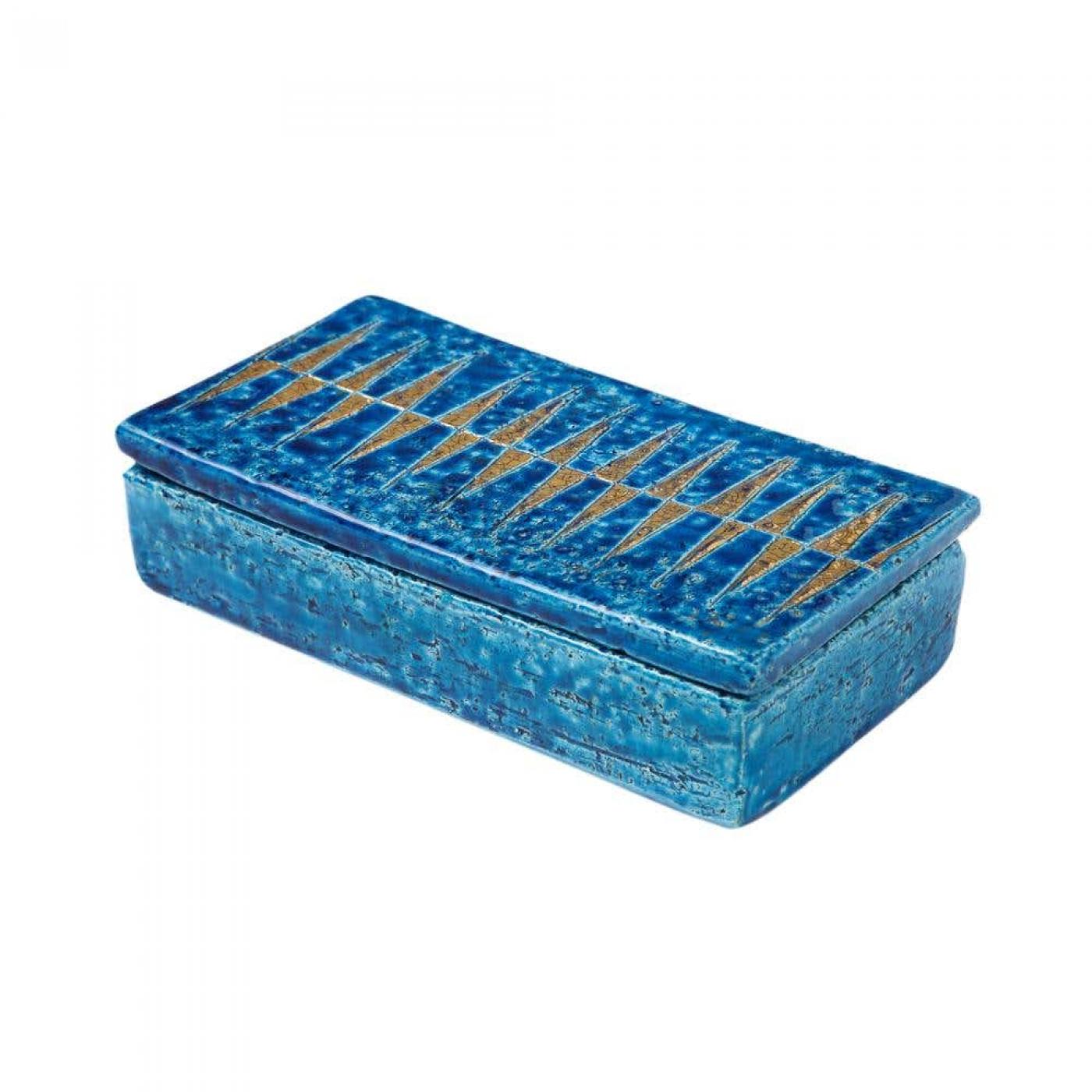 Bitossi - Bitossi Box, Ceramic, Blue, Gold, Geometric, Signed