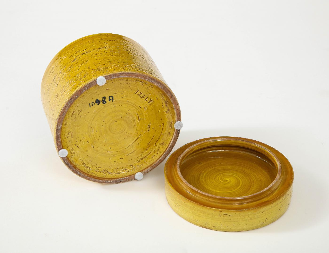 Bitossi - Bitossi Glazed Ceramic Lidded Box with Fused Glass Mosaic ...