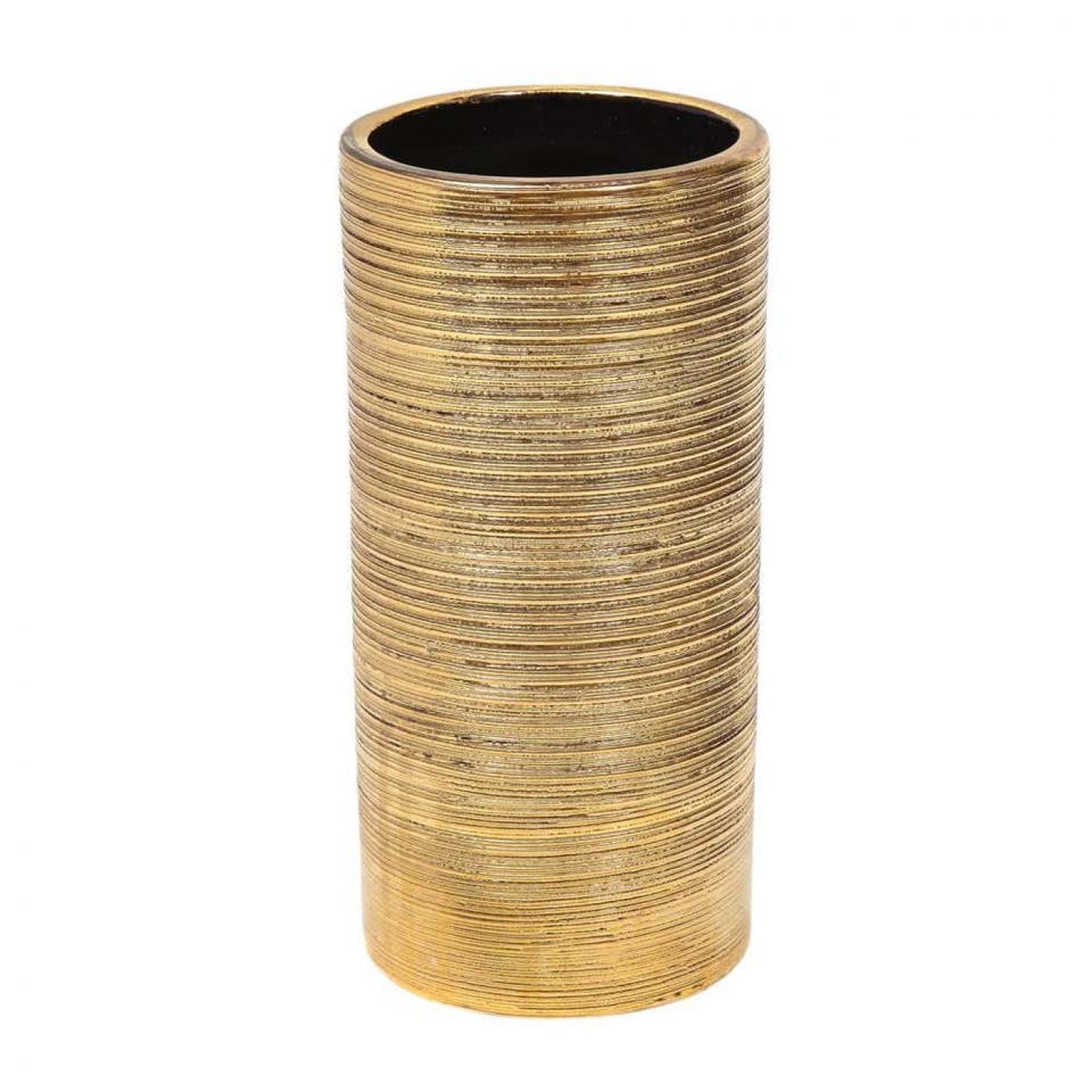 Bitossi - Bitossi Vase, Ceramic, Brushed Gold, Signed