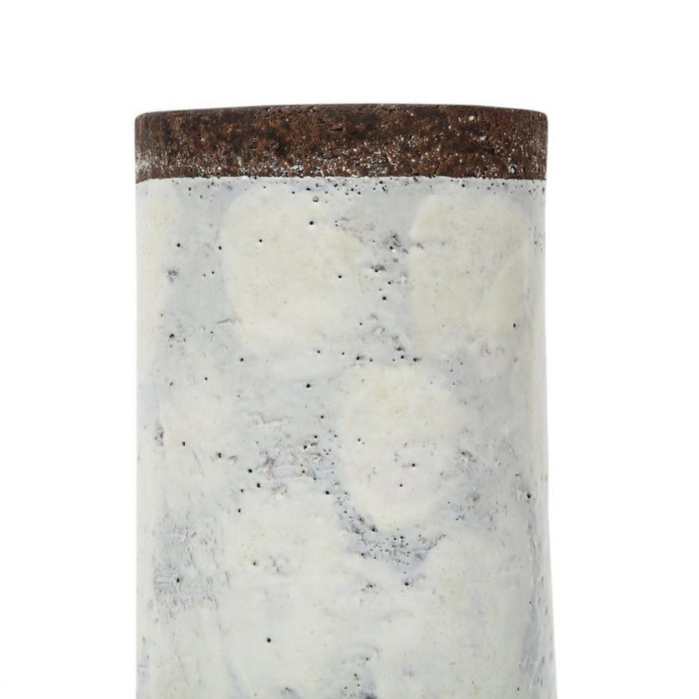 Bitossi - Bitossi Vase, Ceramic, White and Brown, Signed