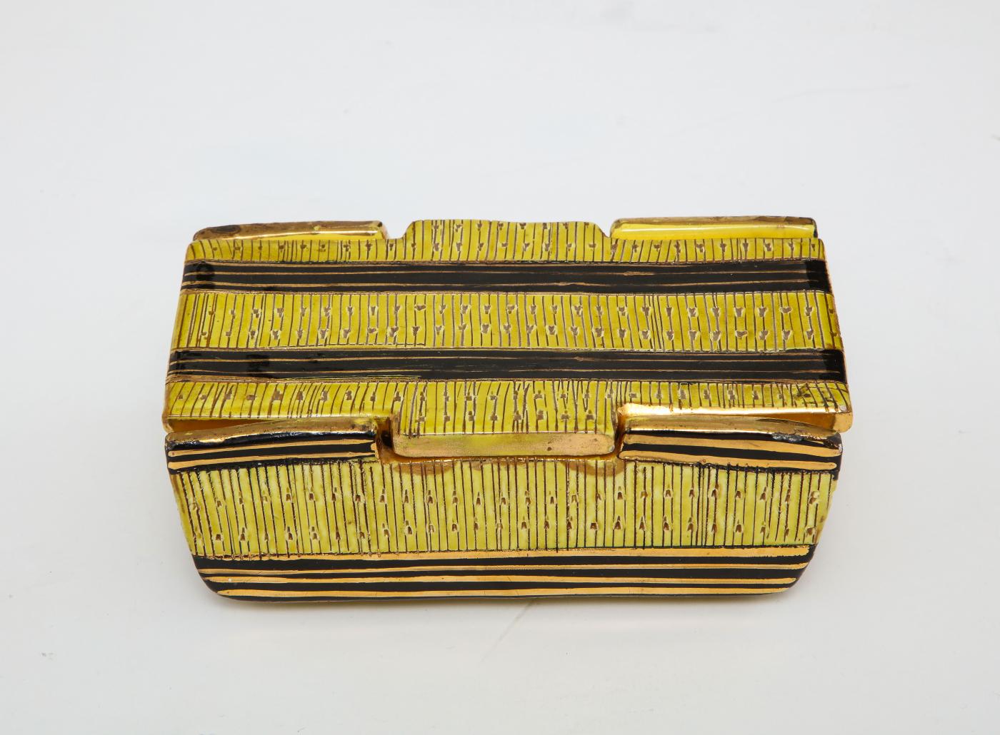 Bitossi - Bitossi Yellow Safety Pin Ceramic Box, Signed