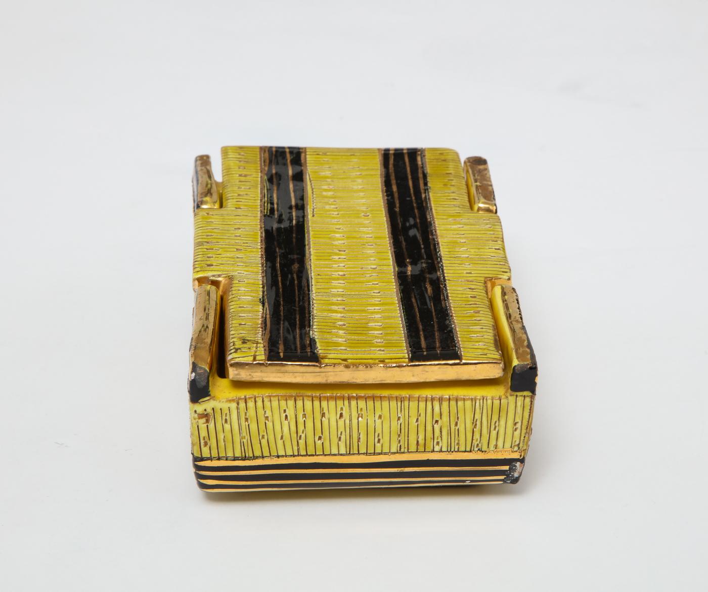 Bitossi - Bitossi Yellow Safety Pin Ceramic Box, Signed