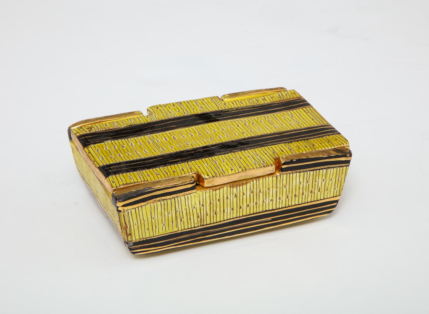 Bitossi - Bitossi Yellow Safety Pin Ceramic Box, Signed