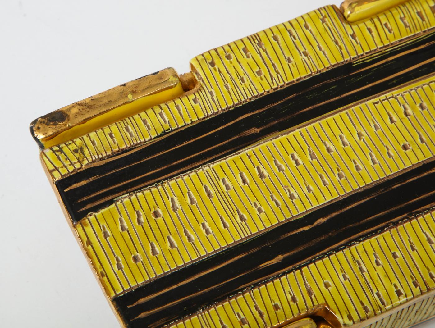 Bitossi - Bitossi Yellow Safety Pin Ceramic Box, Signed