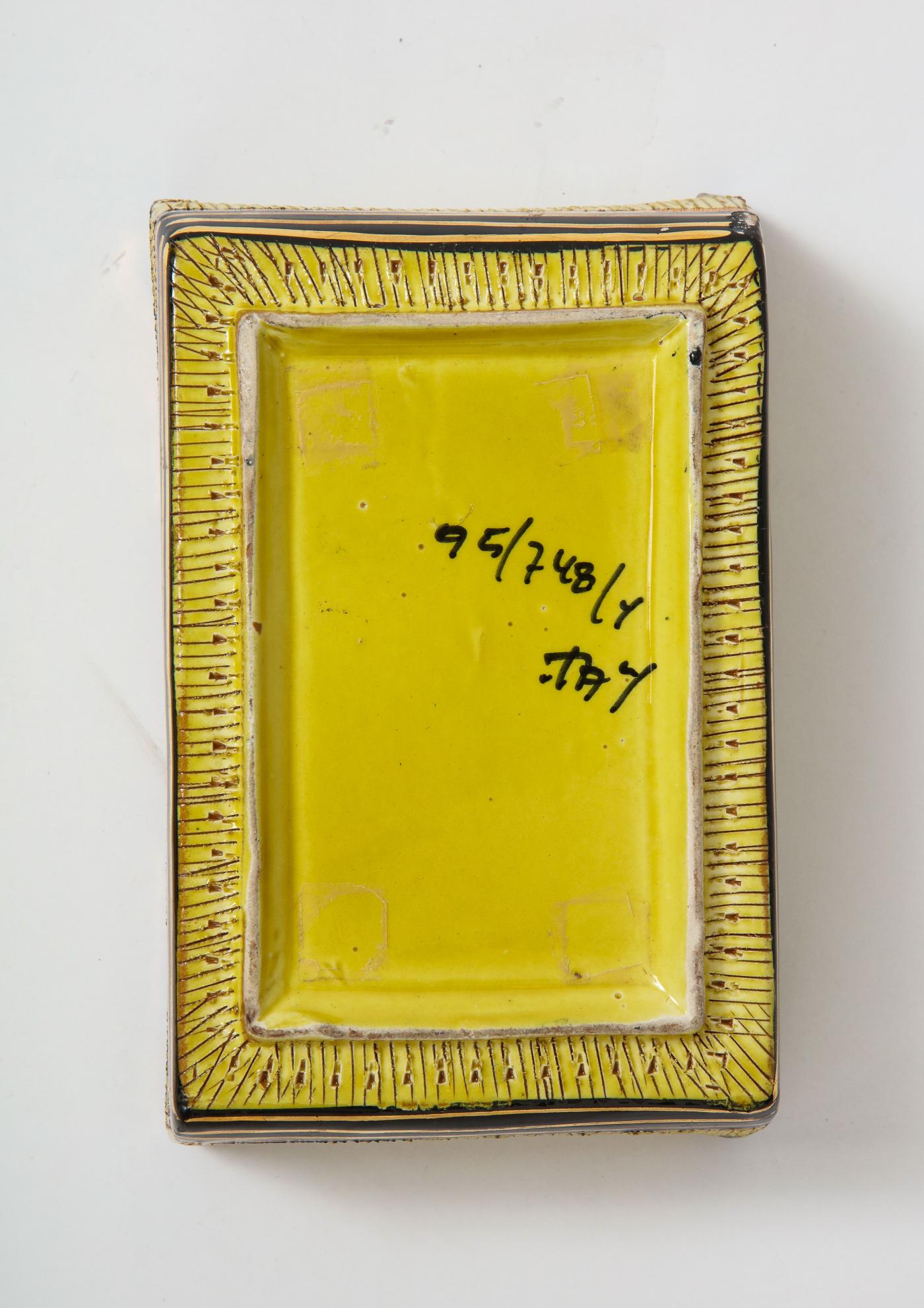 Bitossi - Bitossi Yellow Safety Pin Ceramic Box, Signed