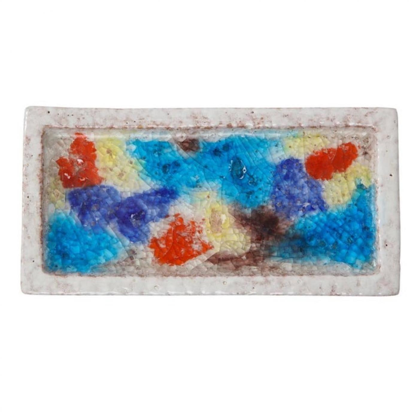 Bitossi - Bitossi for Raymor Box, Ceramic, Fused Glass, White, Orange ...