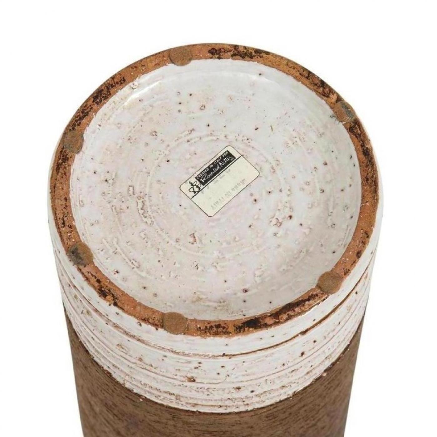 Bitossi - Bitossi for Rosenthal Netter Vase, Ceramic, Brown, White, Signed