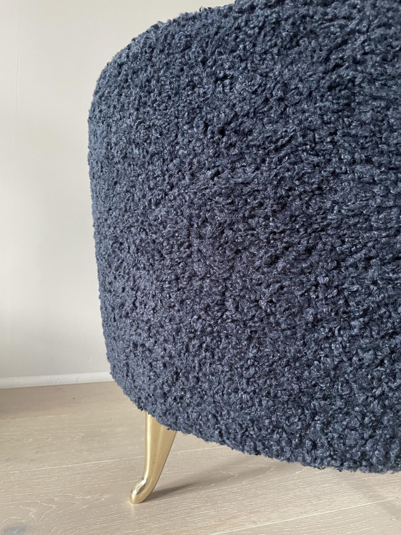 Bourgeois Boheme Atelier - Arc Poof, Blue Boucle