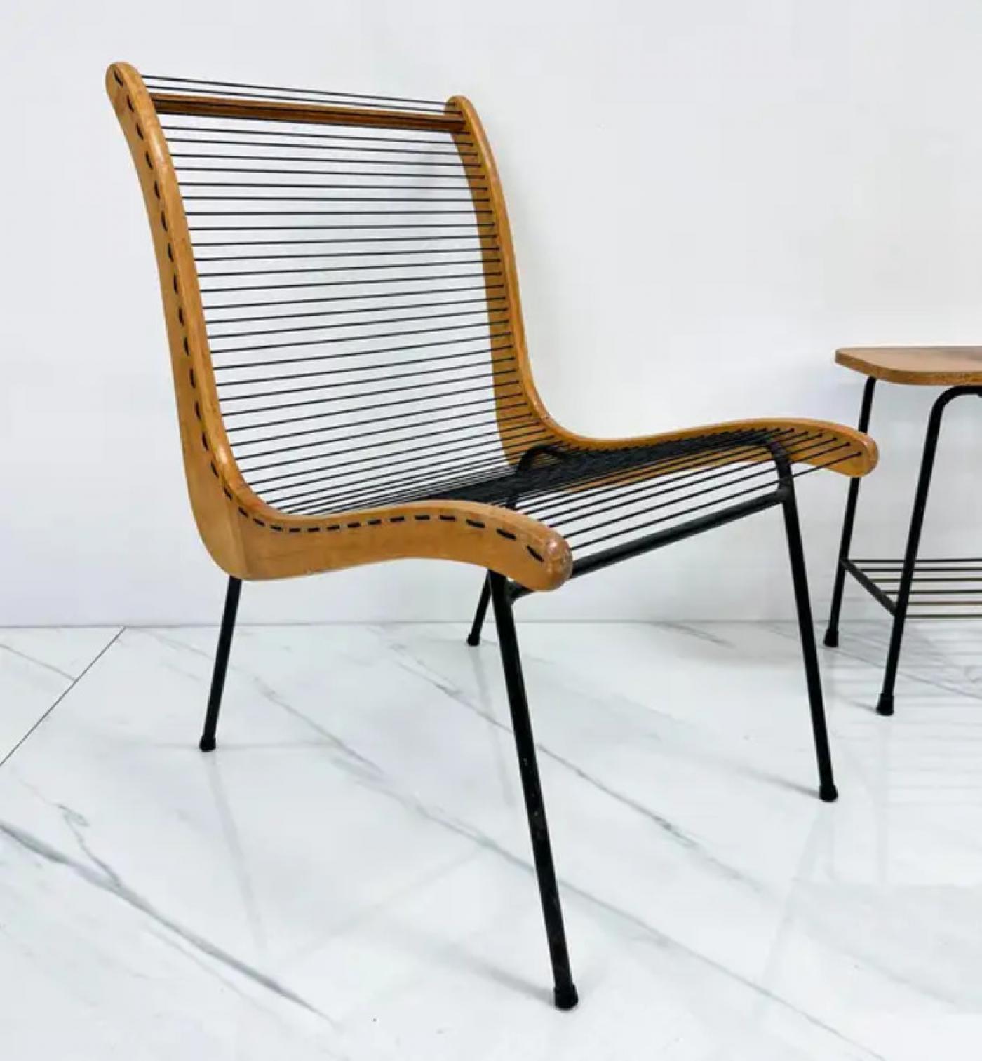 Carl Koch - String Chairs With Matching Table by Carl Koch, Vermont ...