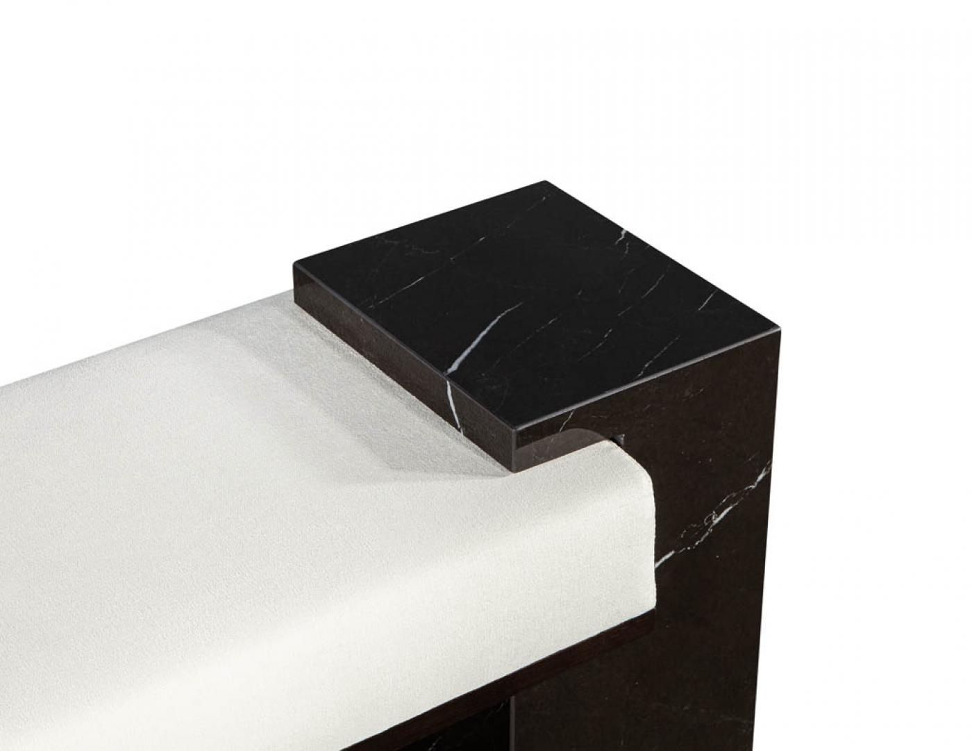 Carrocel Interiors - Modern Black Porcelain Bench