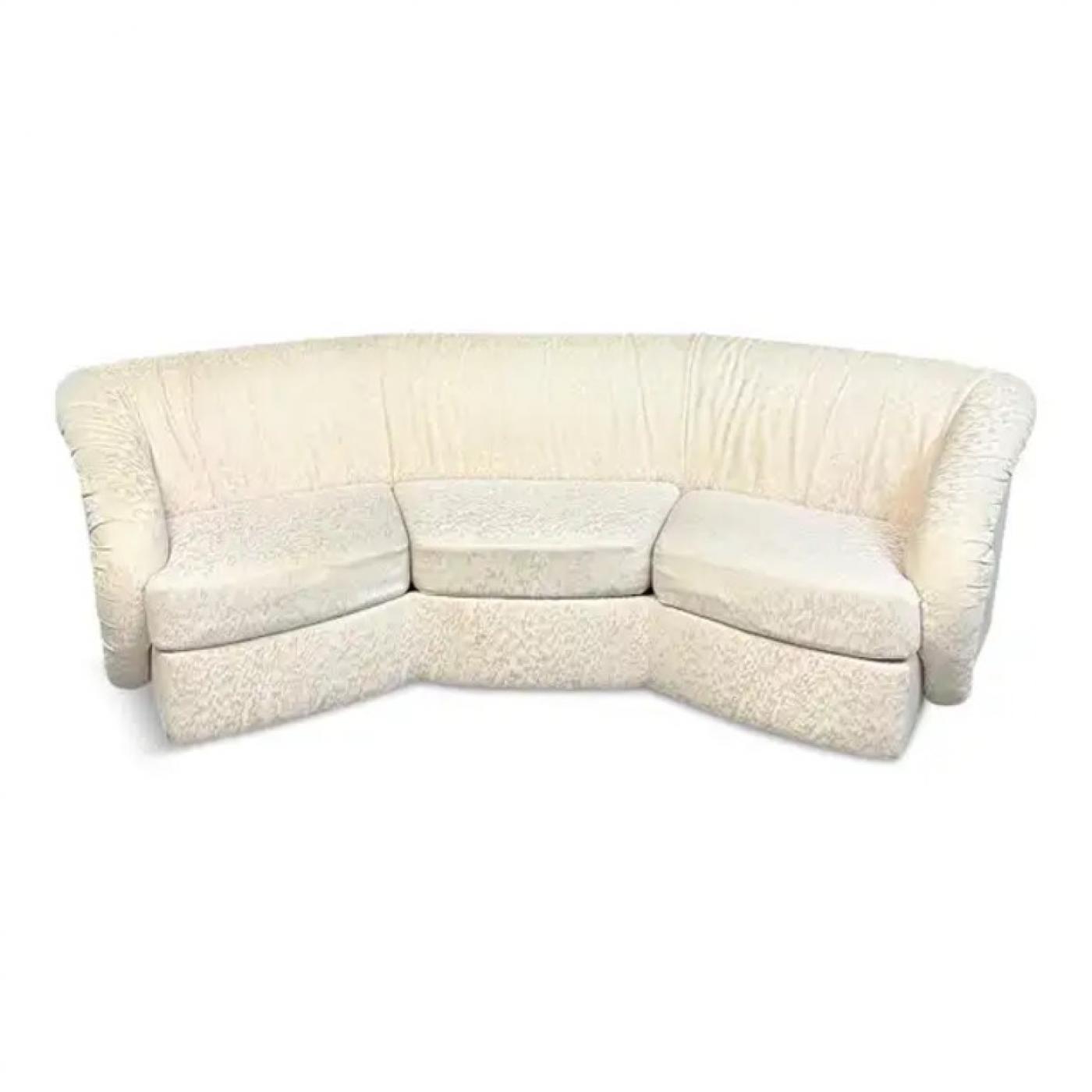 Carsons - Pair of Mid-Century Modern Curved Octagonal Sofas with Sculptural Arms