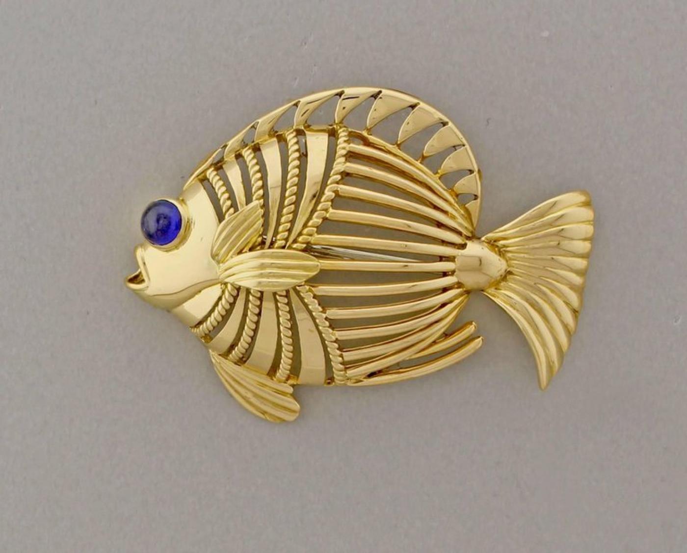 Cartier - Cartier London Open Design Fish Brooch