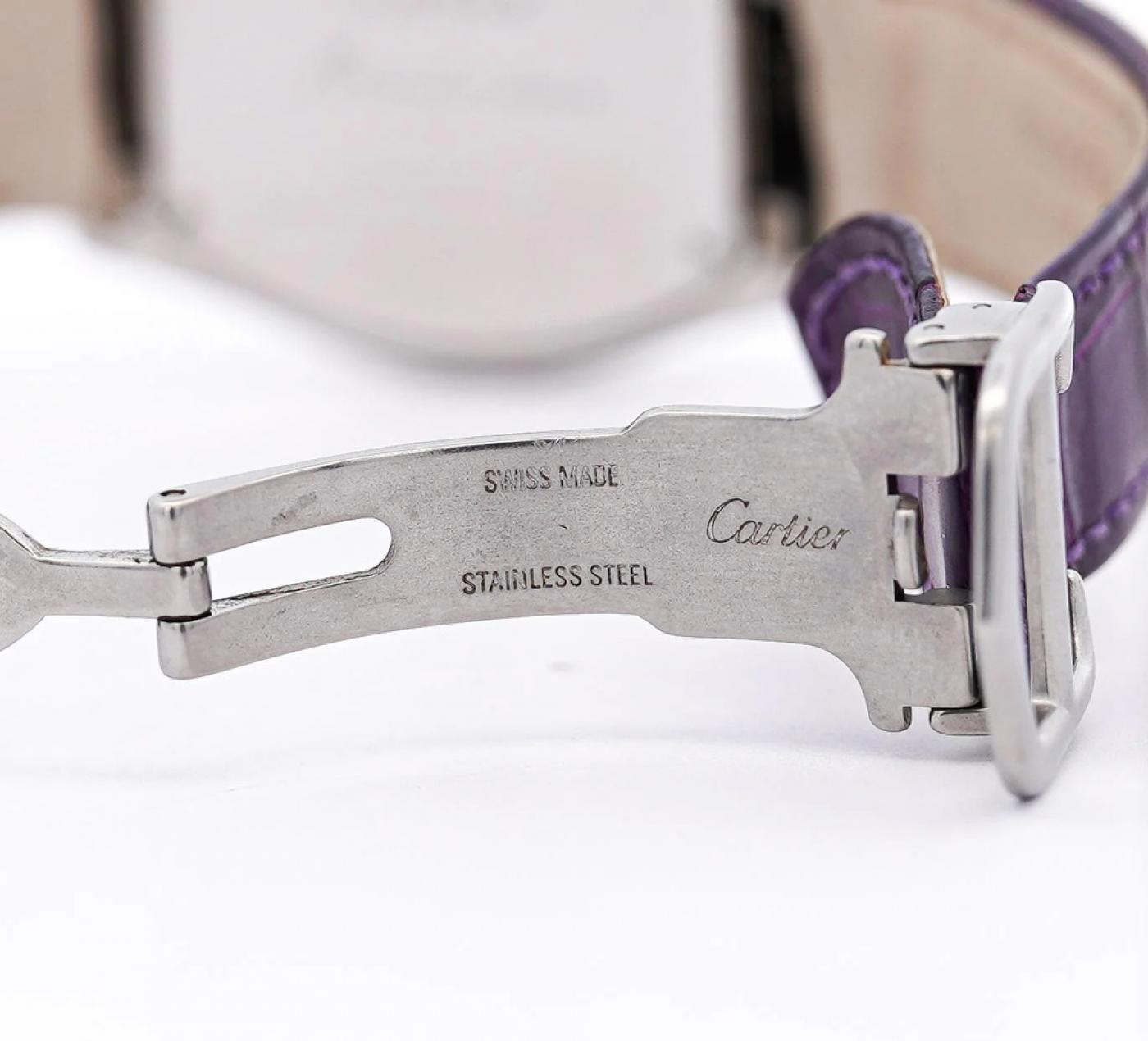 Cartier - Cartier Roadster 31mm Ref. 2875 Purple Purple Leather Strap ...